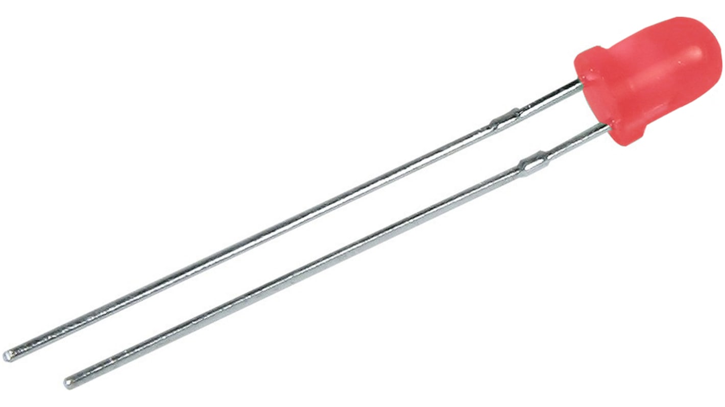 Kingbright2.5 V Red LED 4 mm Through Hole, Solid State Lamp L-43HD | RS