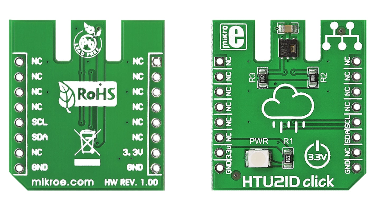 MIKROE-1687 | MikroElektronika HTU21D Temperature Sensor mikroBus Click Board | RS