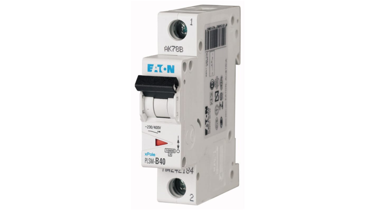 242210 PLSM-C40-MW | Eaton xPole MCB, 1P, 40A Curve C, 48V DC, 10 kA ...