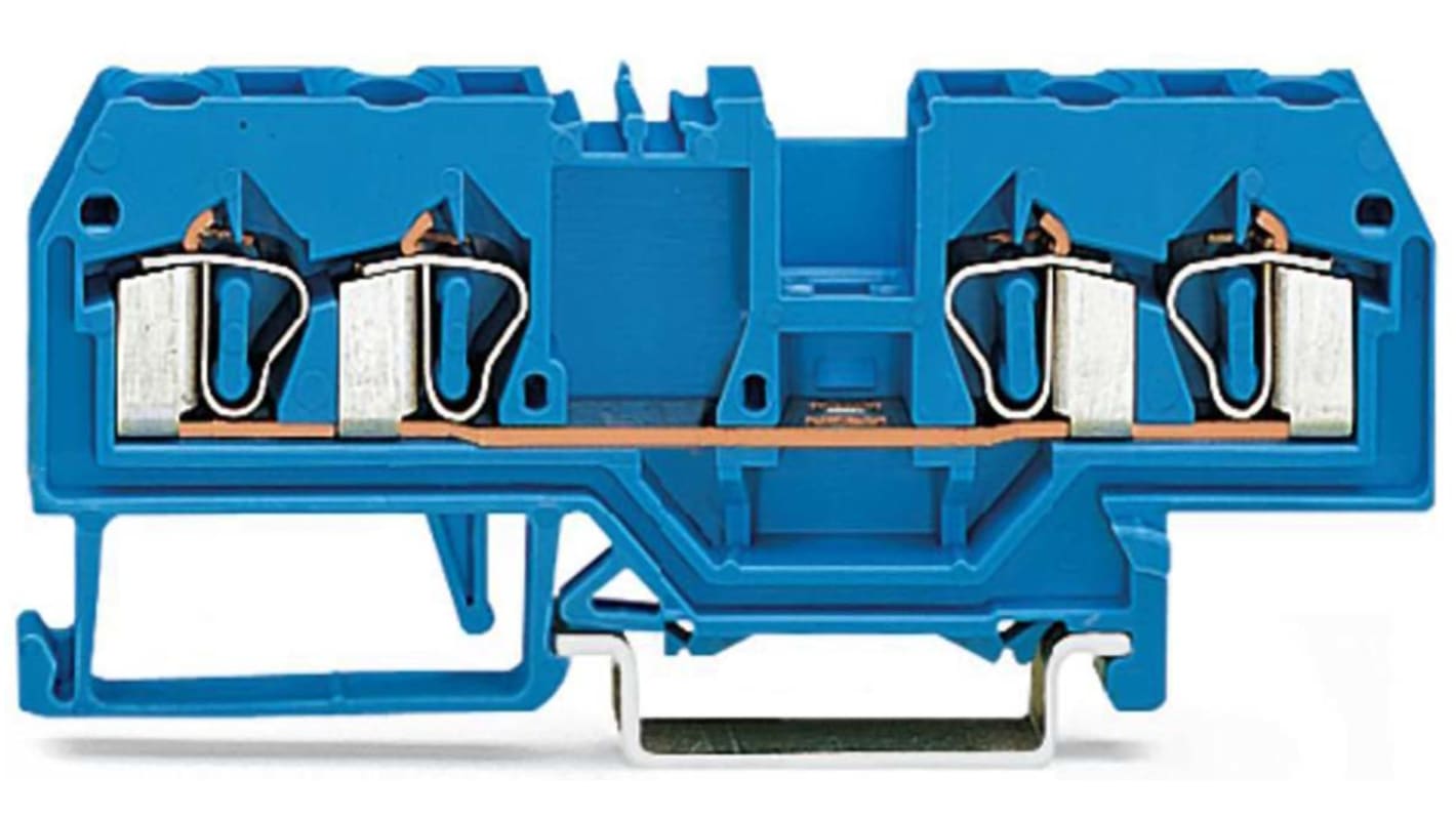 280-834 | Wago 280 Series Blue Feed Through Terminal Block, 2.5mm² ...