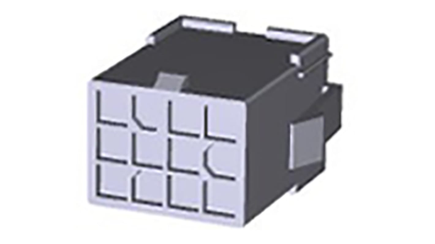 172333-1 | TE Connectivity, Mini-Universal MATE-N-LOK Female Connector Housing, 4.14mm Pitch, 12 ...