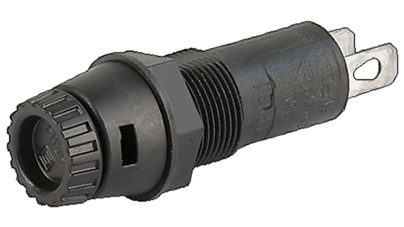 3101.0215 | Schurter 10A Panel Mount Fuse Holder for 5 x 20mm Fuse, 1P ...