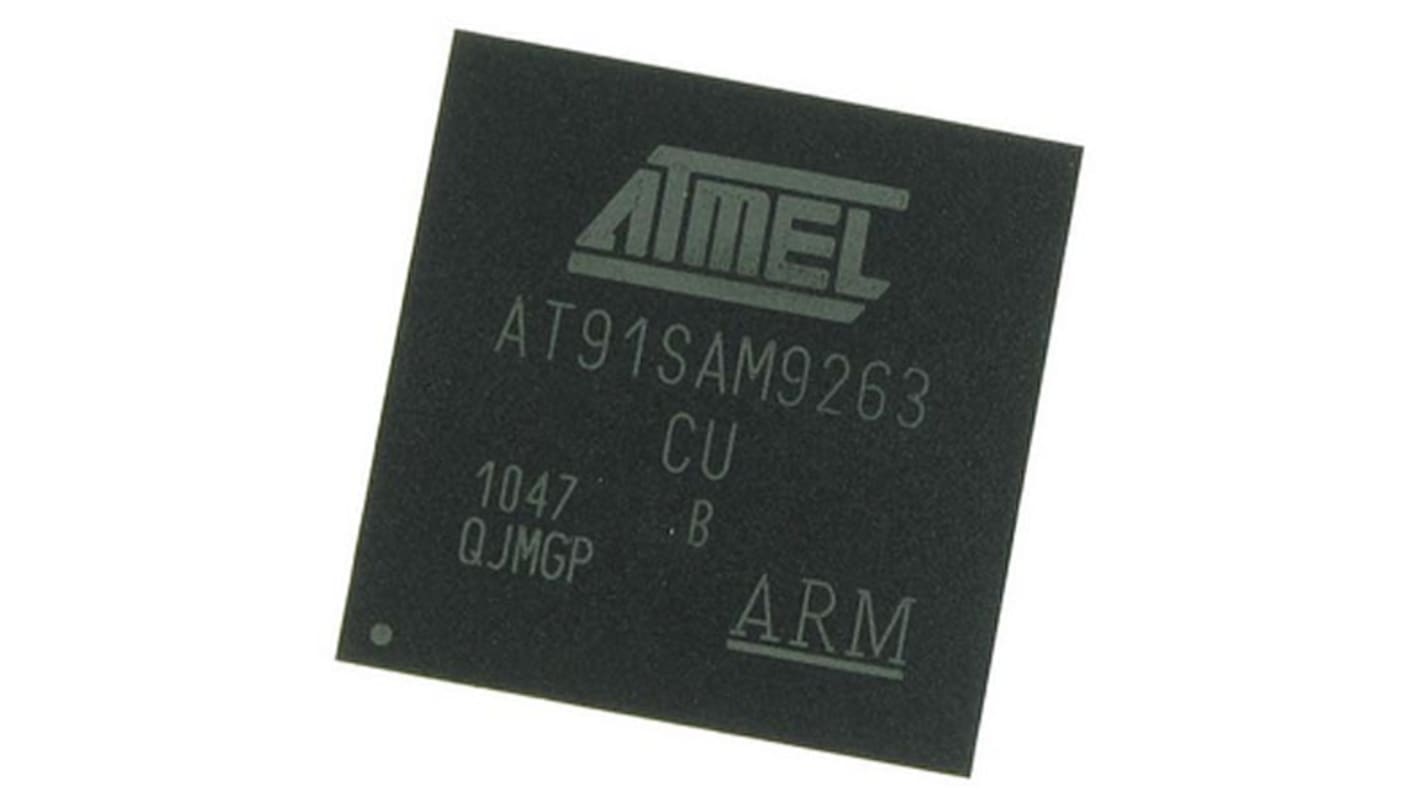 Atmel AT91SAM9263B-CU-100, 32bit ARM Microcontroller, AT91, 200MHz, 128 kB ROM, 324-Pin TFBGA | RS