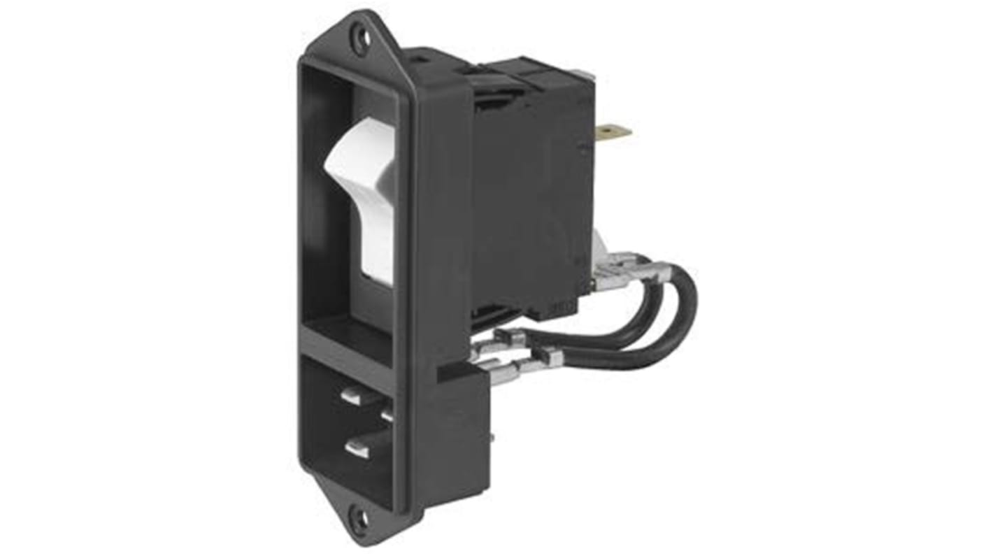 EF11.2196.0010.01 | Schurter C20 Panel Mount IEC Connector Male, 20A ...