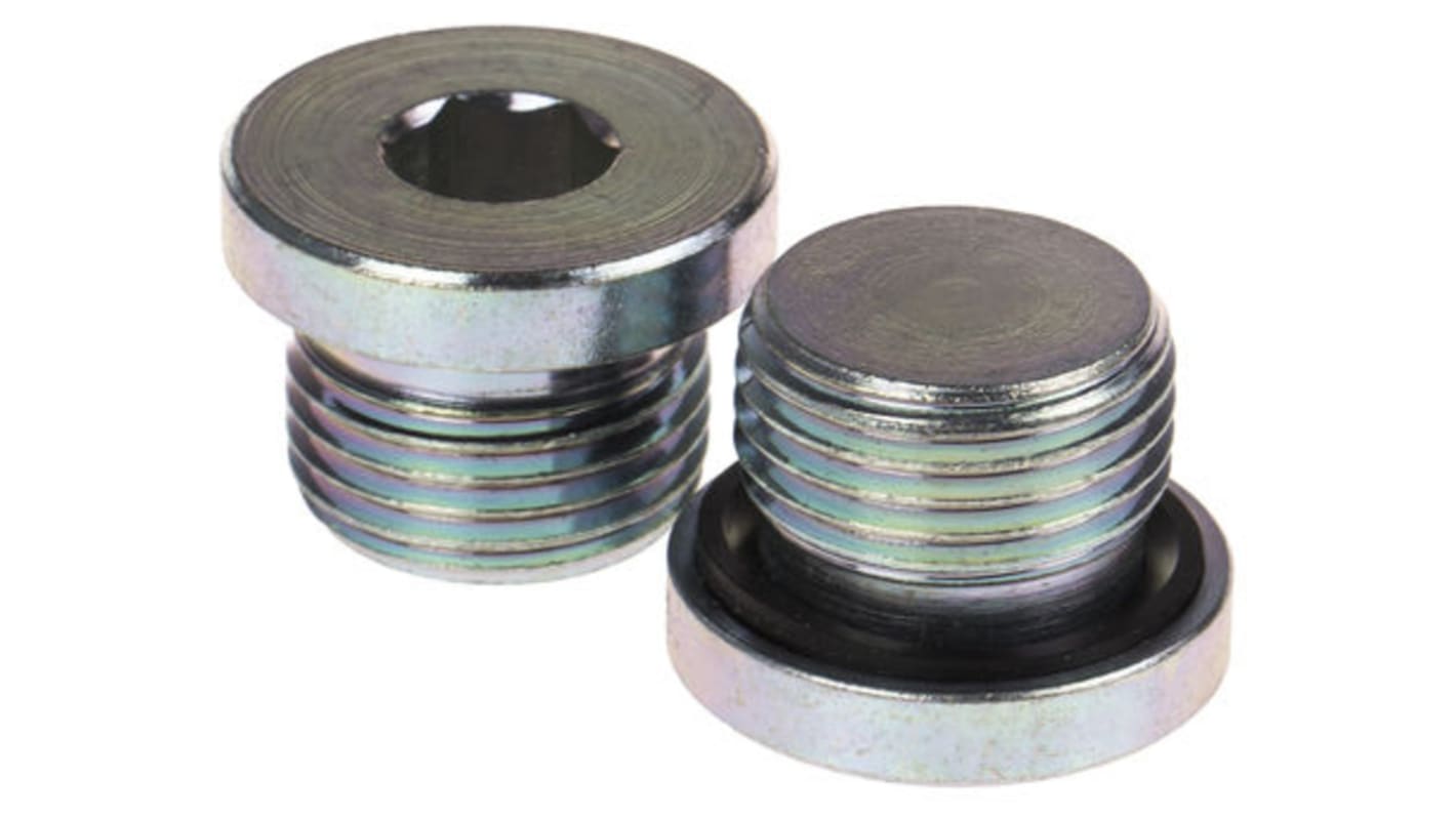 VSTI14x1.5EDCF | Parker, Steel Hydraulic Blanking Plug, Max Operating ...