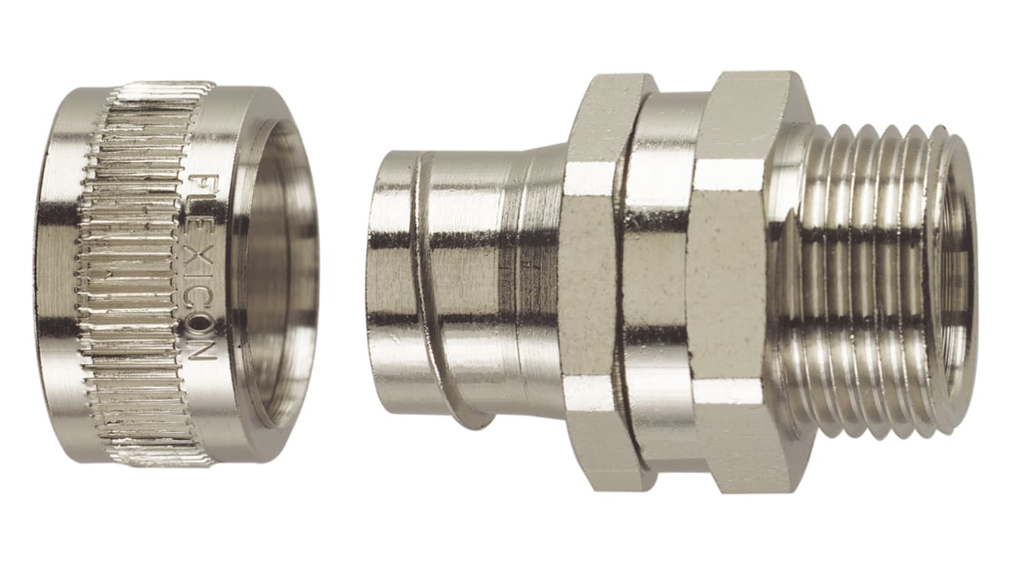 FU20-M20-S | Flexicon Straight, Swivel, Conduit Fitting, 20mm Nominal ...