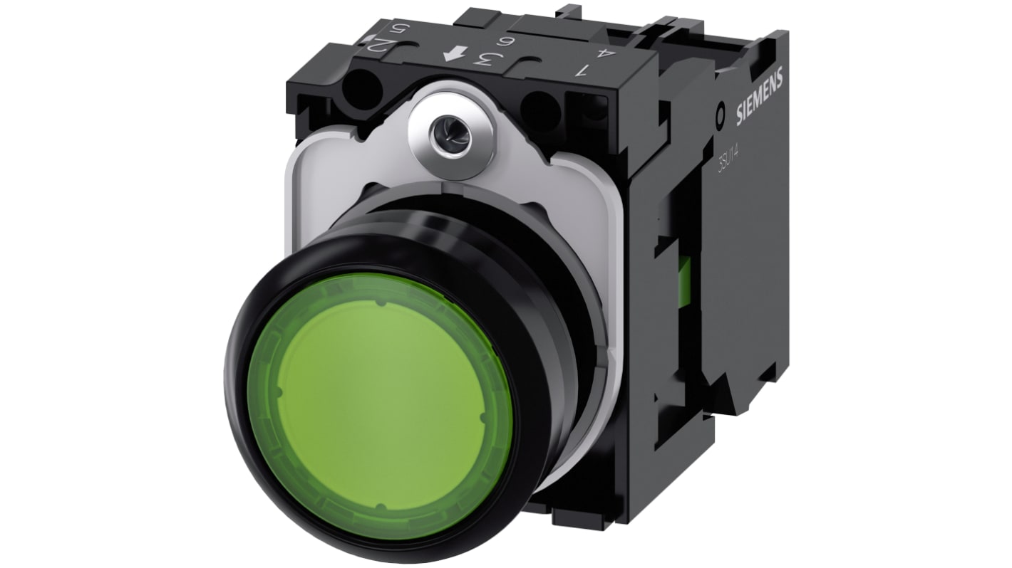 3SU1102-0AB40-1BA0 | Siemens SIRIUS ACT Series Illuminated Push Button ...