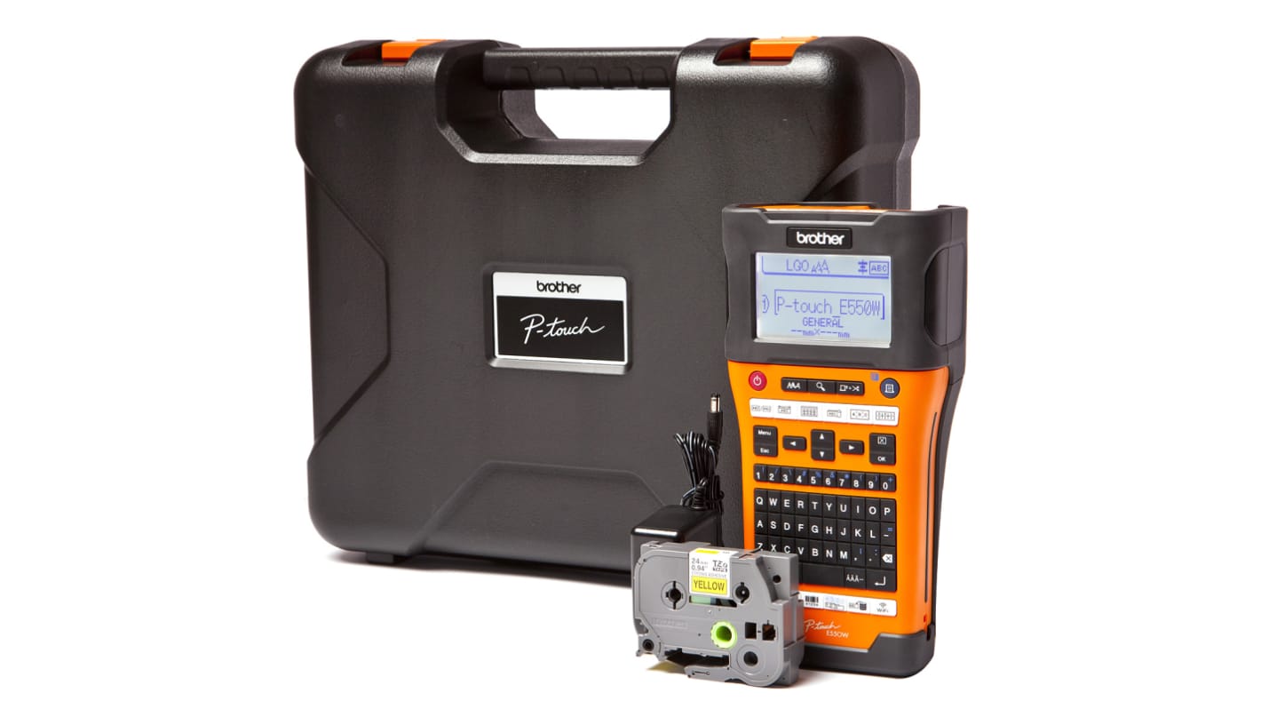PTE550WVP | Brother Label Printer, 24mm Max Label Width, Euro Plug | RS