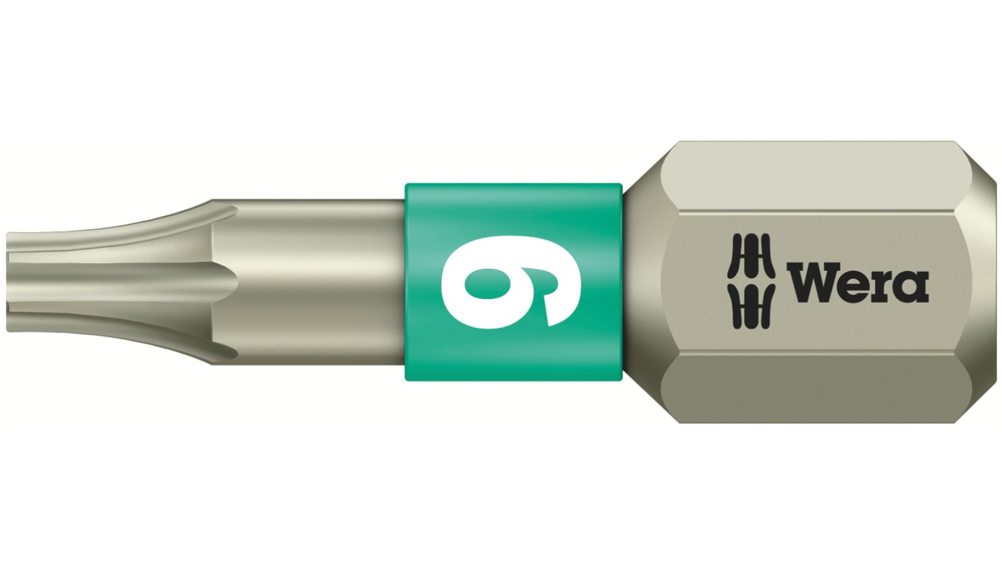 071031 | Wera Torx Screwdriver Bit, T9 Tip, 25 mm Overall | RS