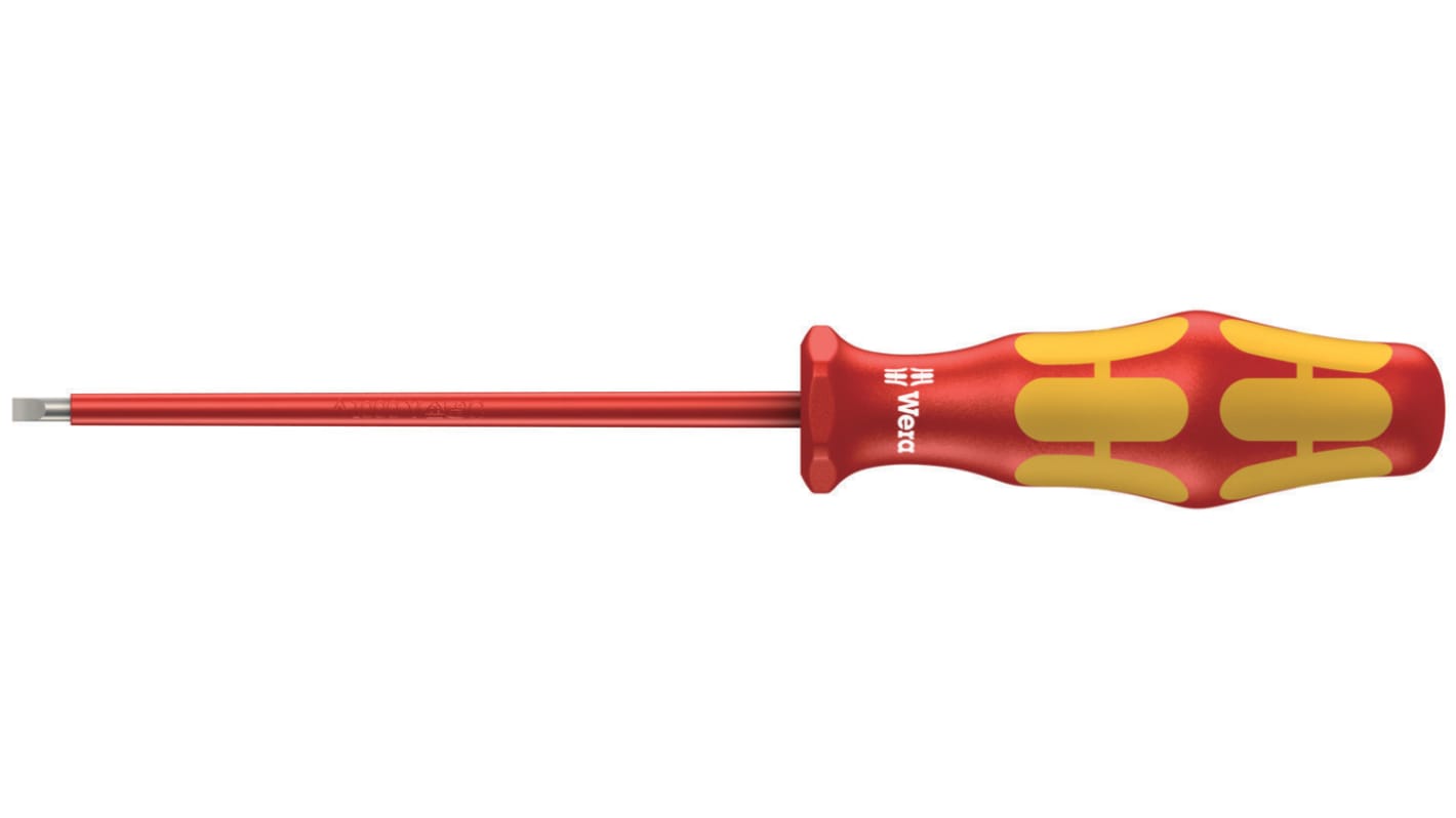 05006105001 | Wera Slotted Insulated Screwdriver, 3 mm Tip, 100 mm ...