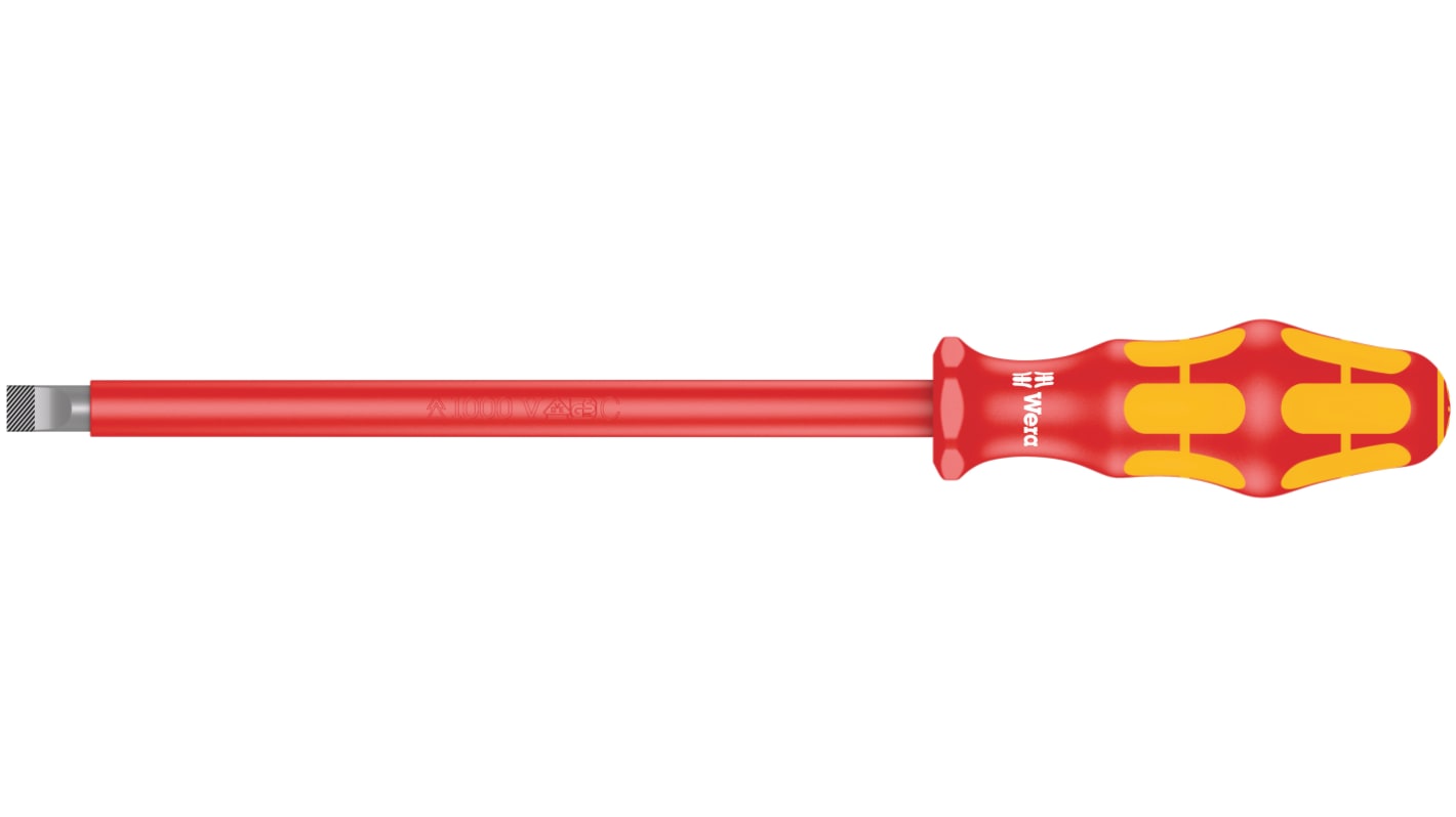 05006140001 | Wera Slotted Insulated Screwdriver, 10 mm Tip, 200 mm ...