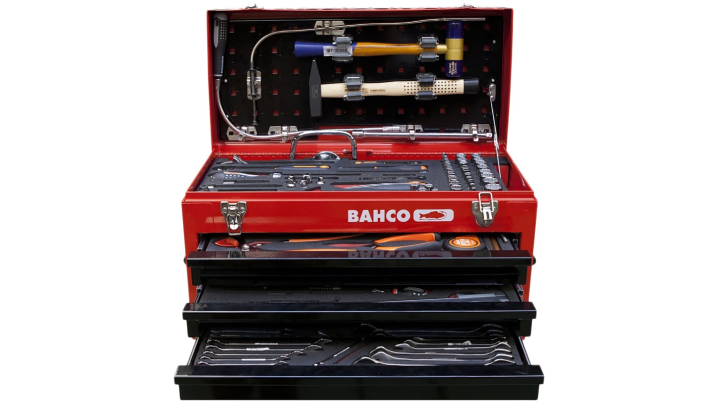 1483KHD3RB-FF2 | Bahco 143 Piece Mechanics Tool Kit with Box | RS