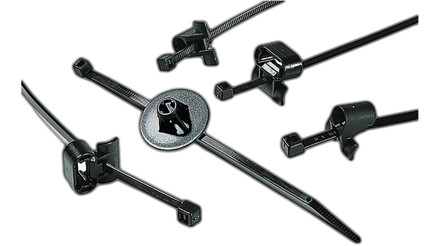 150-21291 T50RSBS5-PA66HS-BK | HellermannTyton Cable Tie, Assembly, 200mm x 4.6 mm, Black ...