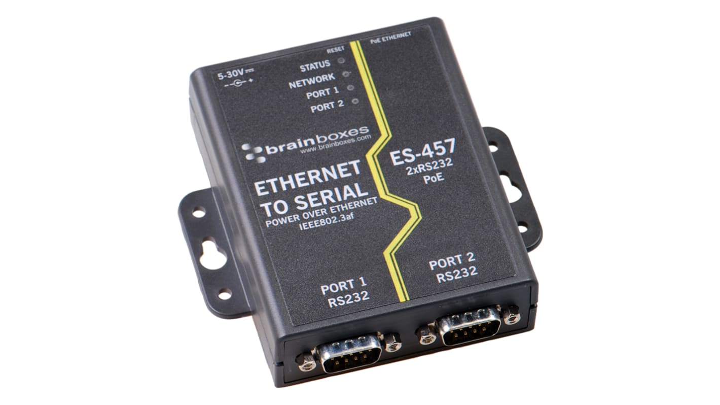 ES-457 | Brainboxes Serial Device Server, 1 Ethernet Port, 2 Serial ...