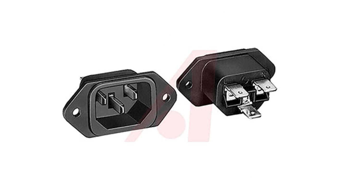 EAC311X | Switchcraft IEC Connector Panel Mount, Solder Lug Termination ...