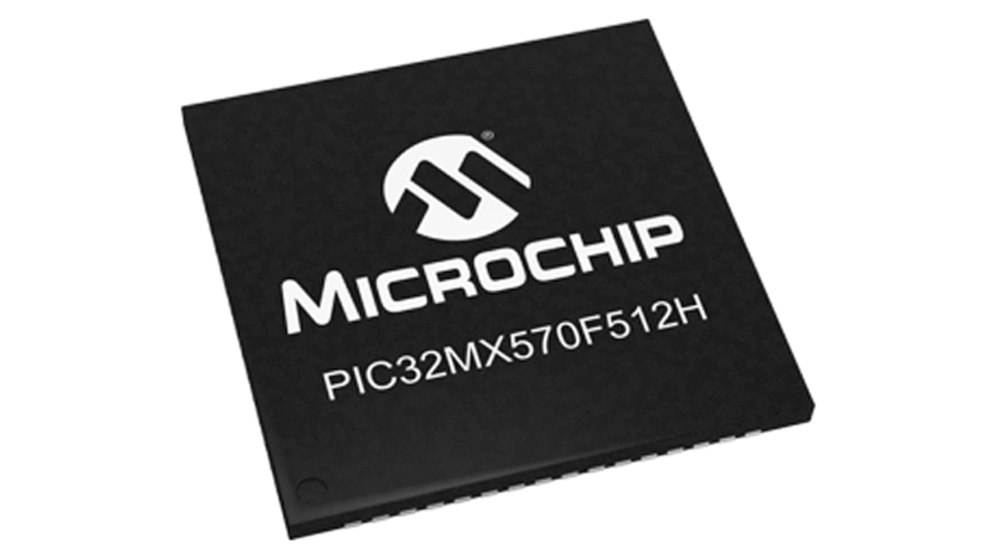 Microchip マイコン, 64-Pin QFN PIC32MX570F512H-I/MR | RS