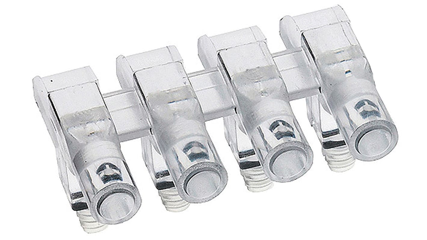 1271.1004 MENTOR, PCB Mounted 4-Way Right Angle LED Light Pipe, Clear ...