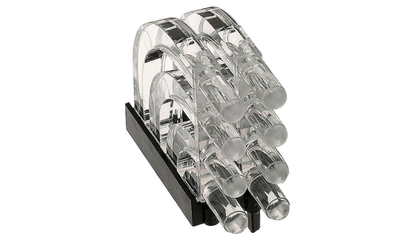 1279.1002 MENTOR, PCB Mounted 8-Way Right Angle LED Light Pipe, Quad ...