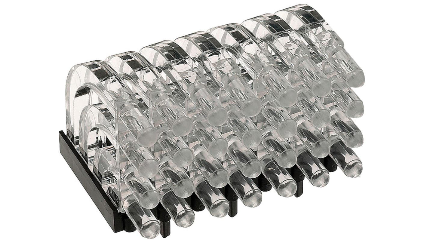 1279.1007 MENTOR, PCB Mounted 28-Way Right Angle LED Light Pipe, Quad ...