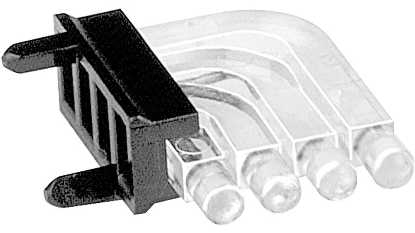 1296.1004 MENTOR, PCB Mounted 4-Way Right Angle LED Light Pipe, Quad ...