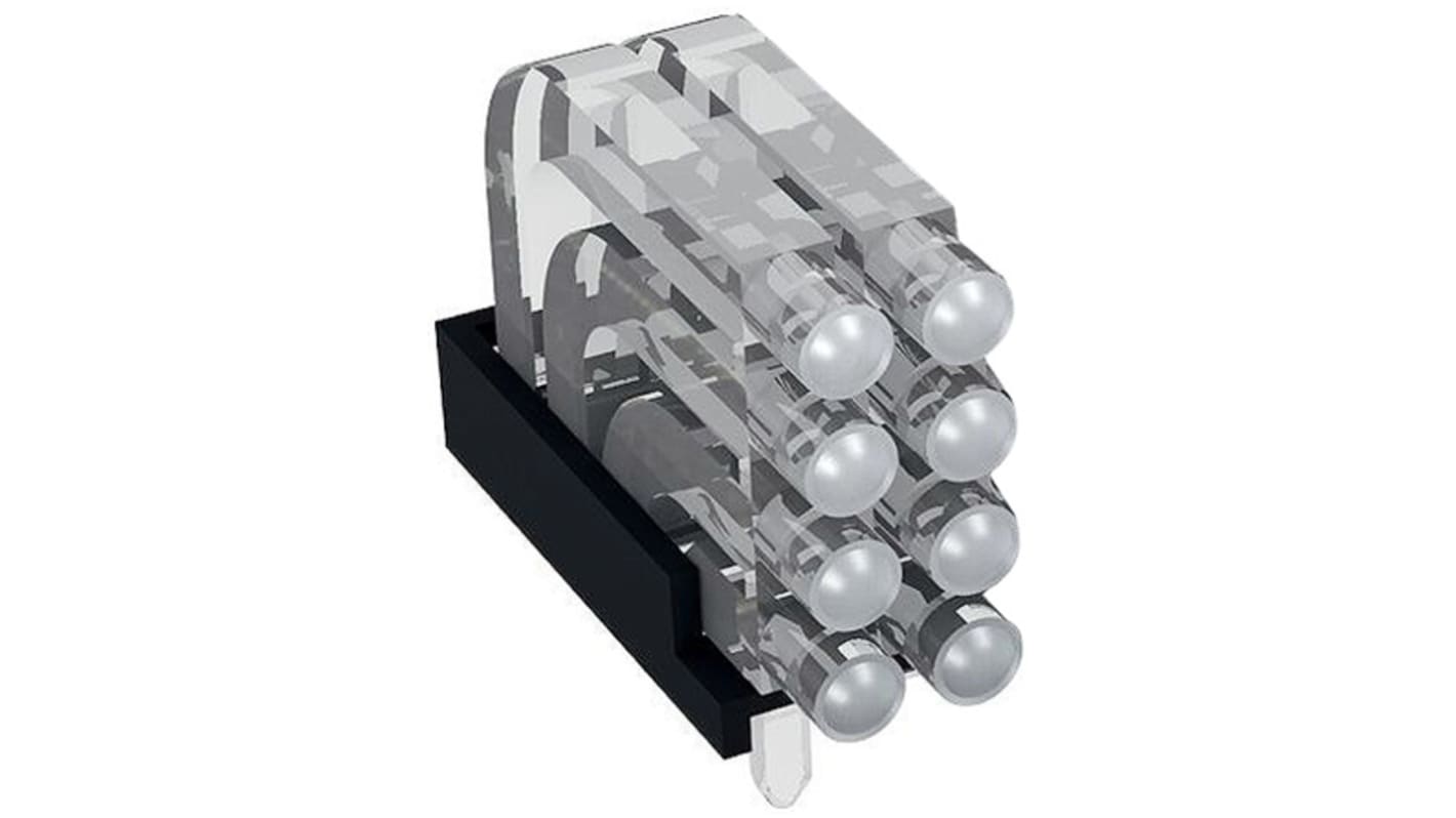 1296.2024 MENTOR, PCB Mounted 8-Way Right Angle LED Light Pipe, Quad ...