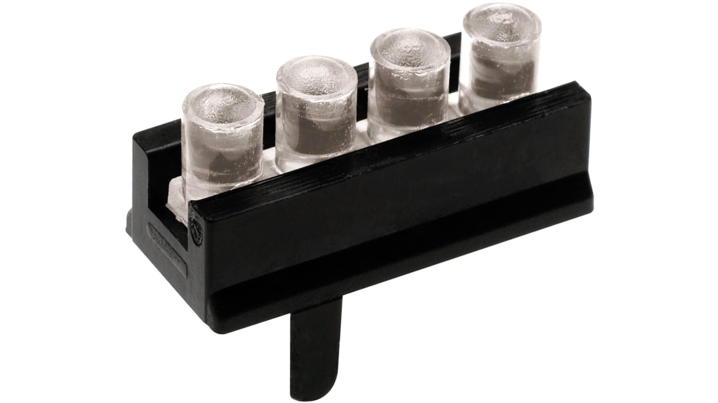 1296.4004 MENTOR, PCB Mounted 4-Way LED Light Pipe, Clear Round Lens | RS