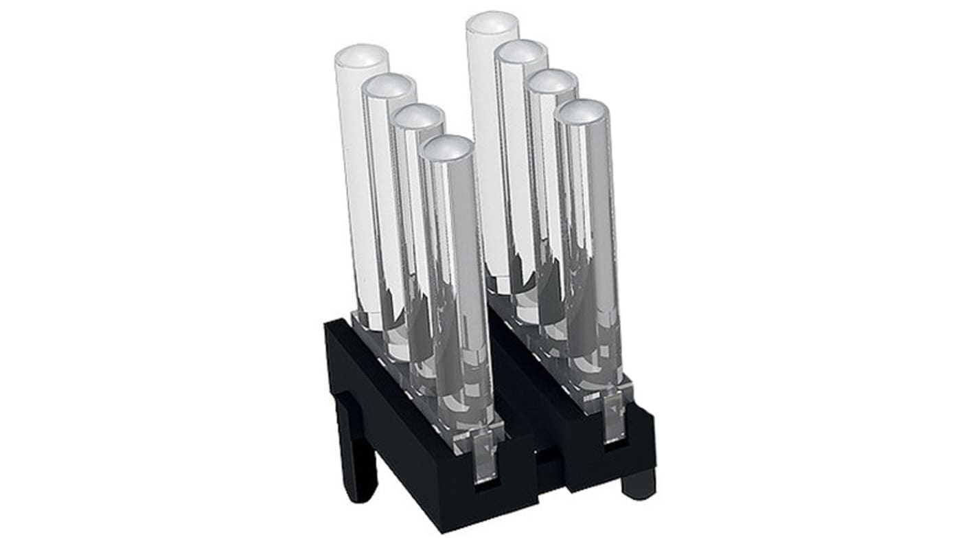 1296.8024 MENTOR, PCB Mounted 8-Way LED Light Pipe, Quad-Level-Row ...