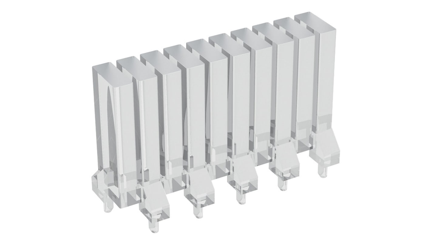 1274.2020 MENTOR, PCB Mounted 10-Way LED Light Pipe, Clear Rectangle ...