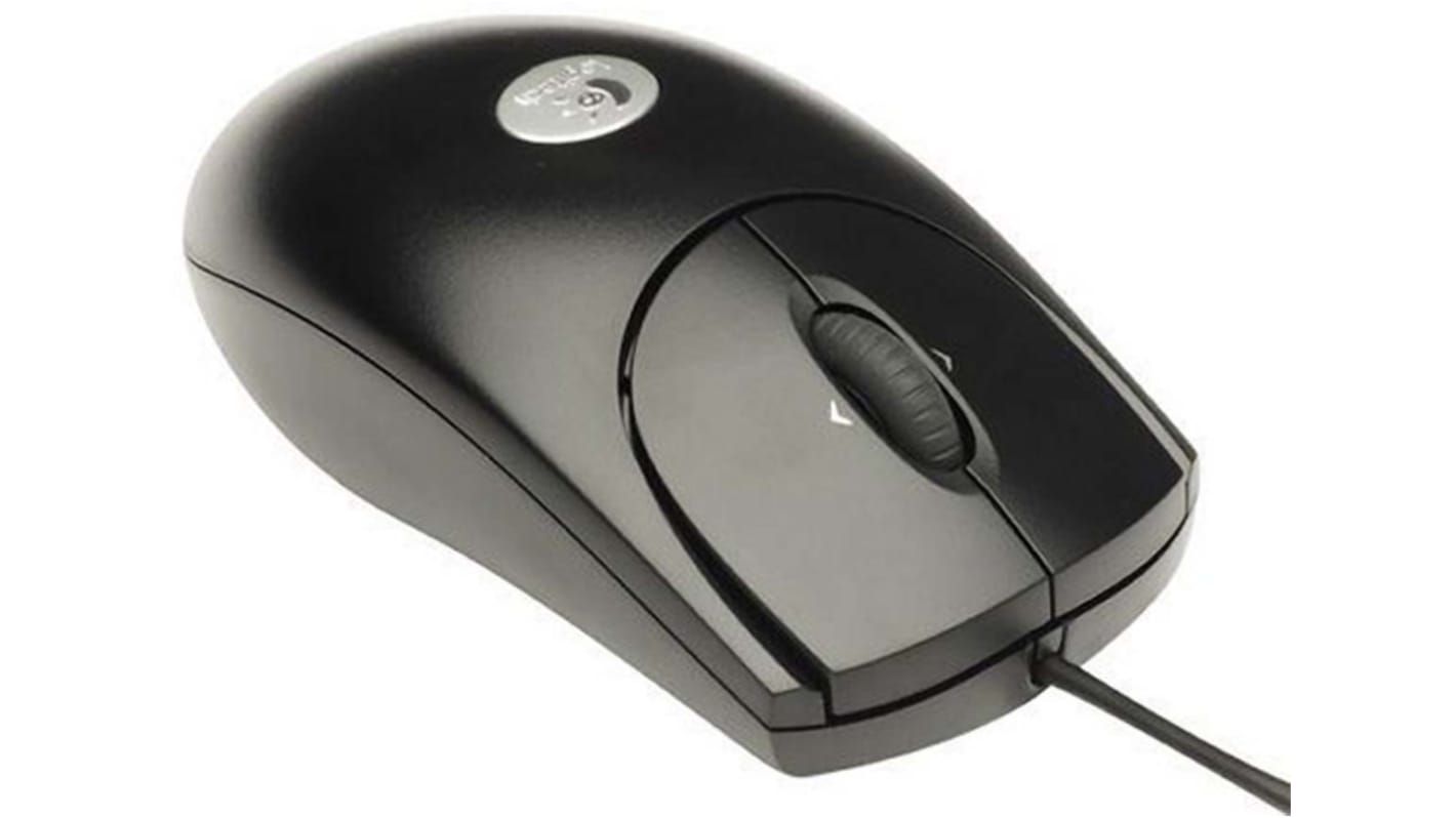910-000199 | Logitech RX250 3 Button Wired Optical Mouse Black | RS