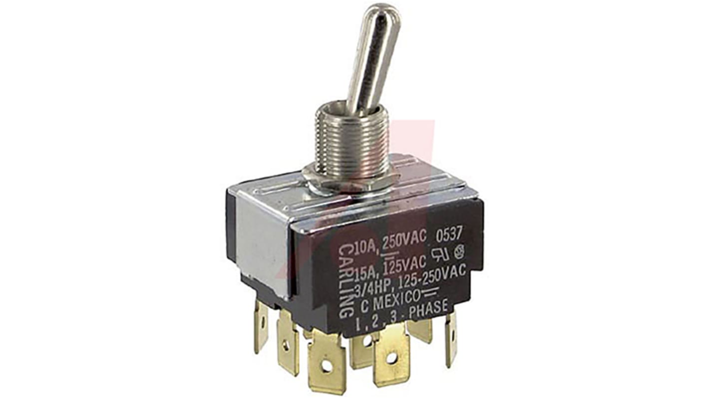 HM251-73 | Carling Technologies Toggle Switch, Panel Mount, On-Off-On ...