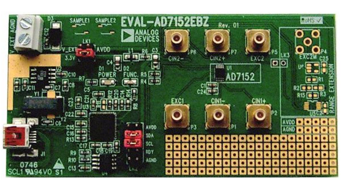 EVAL-AD7152EBZ | Analog Devices Capacitive Touch Evaluation Board for ...