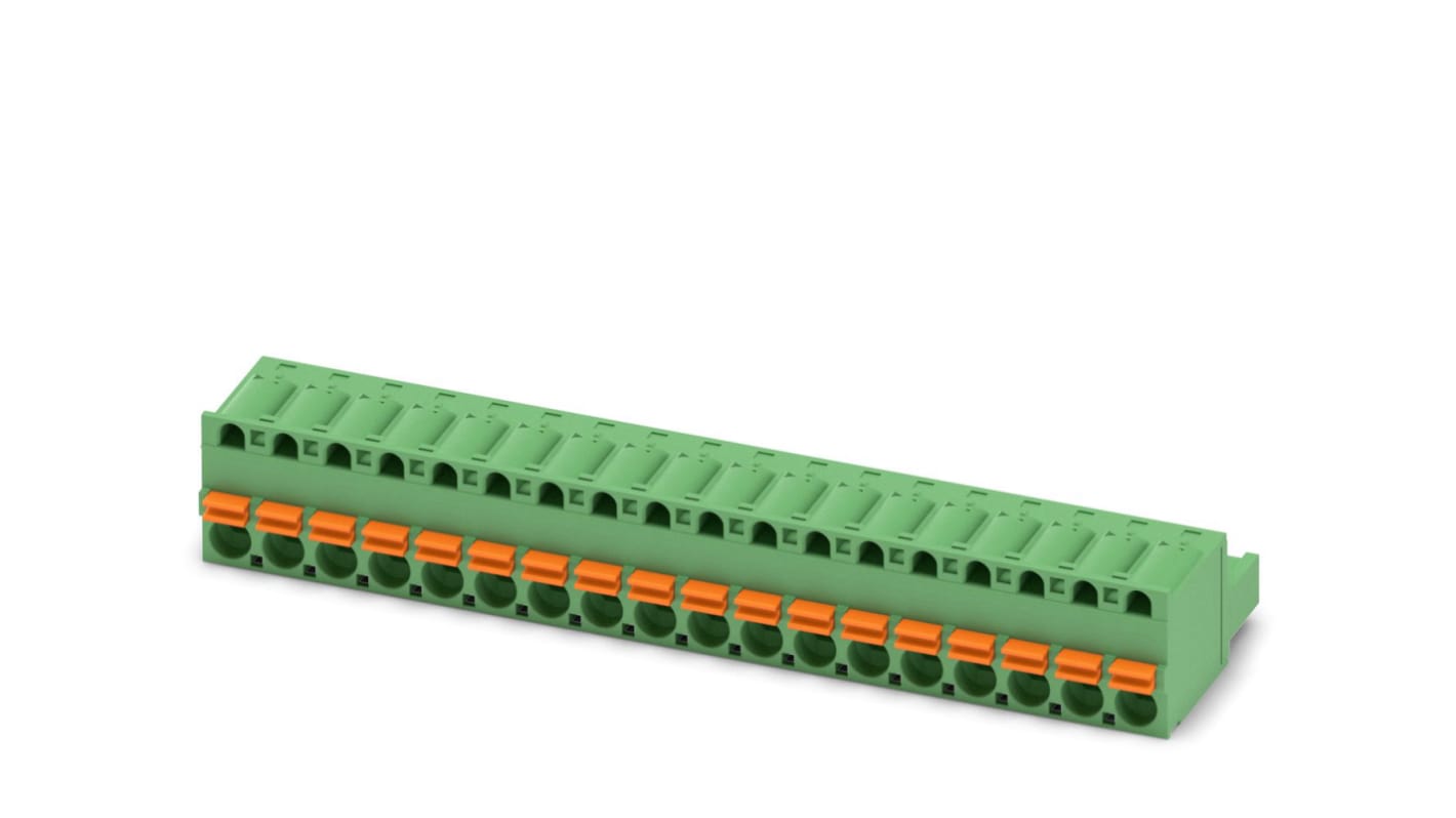 1875917 | Phoenix Contact 5.08mm Pitch 18 Way Pluggable Terminal Block ...