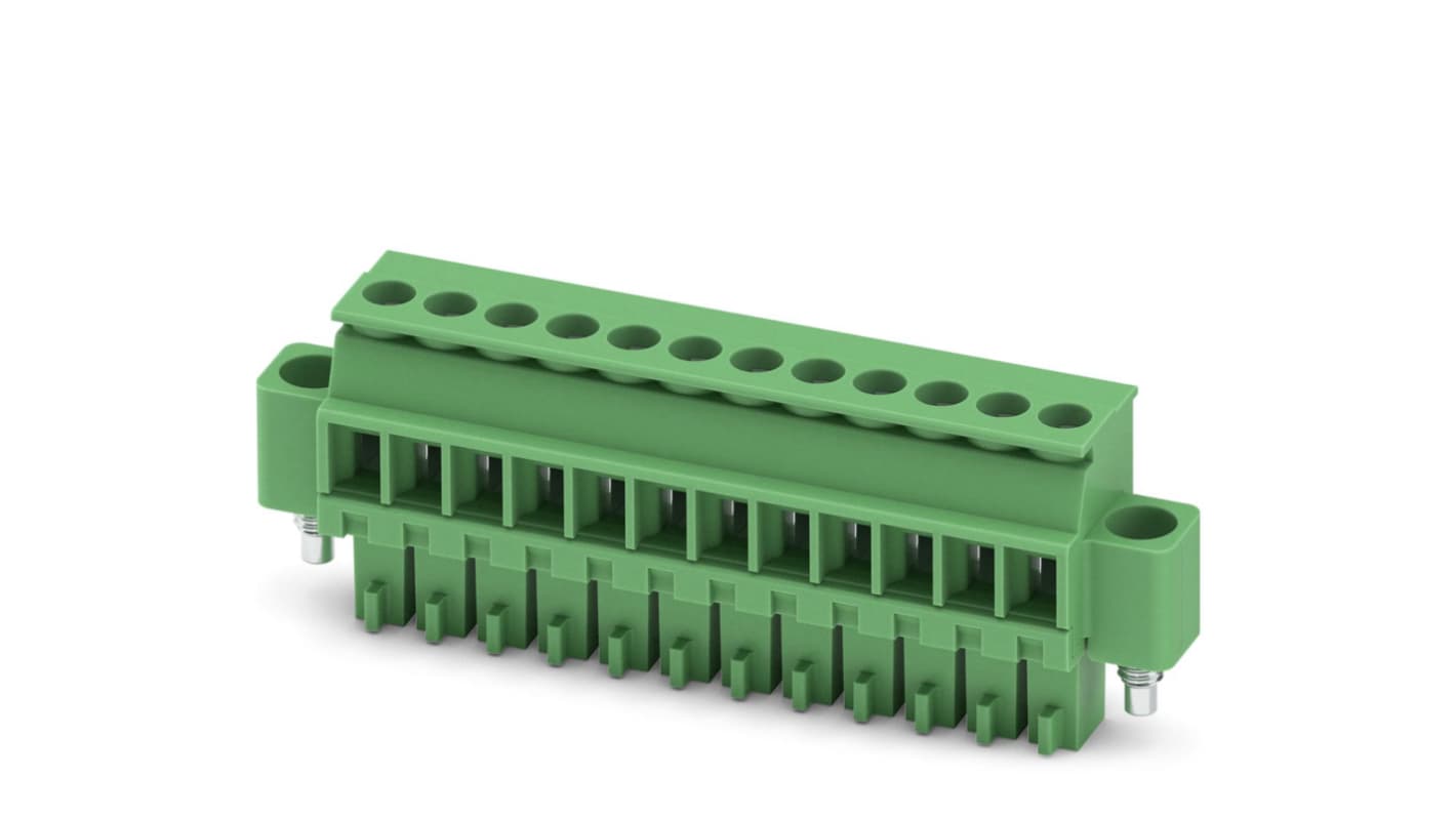 1863408 | Phoenix Contact 3.5mm Pitch 12 Way Pluggable Terminal Block ...