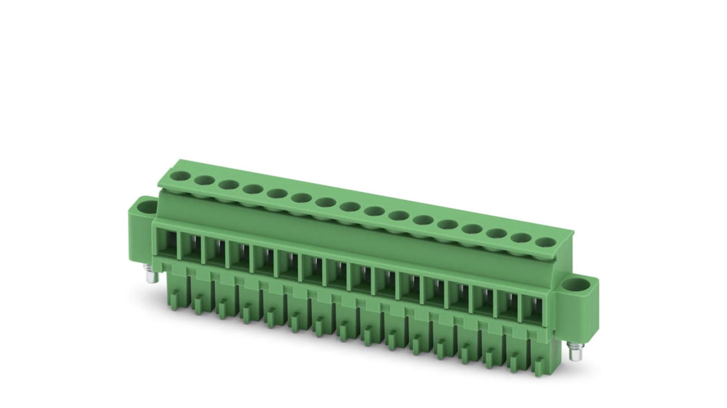 1863440 | Phoenix Contact 3.5mm Pitch 16 Way Pluggable Terminal Block ...