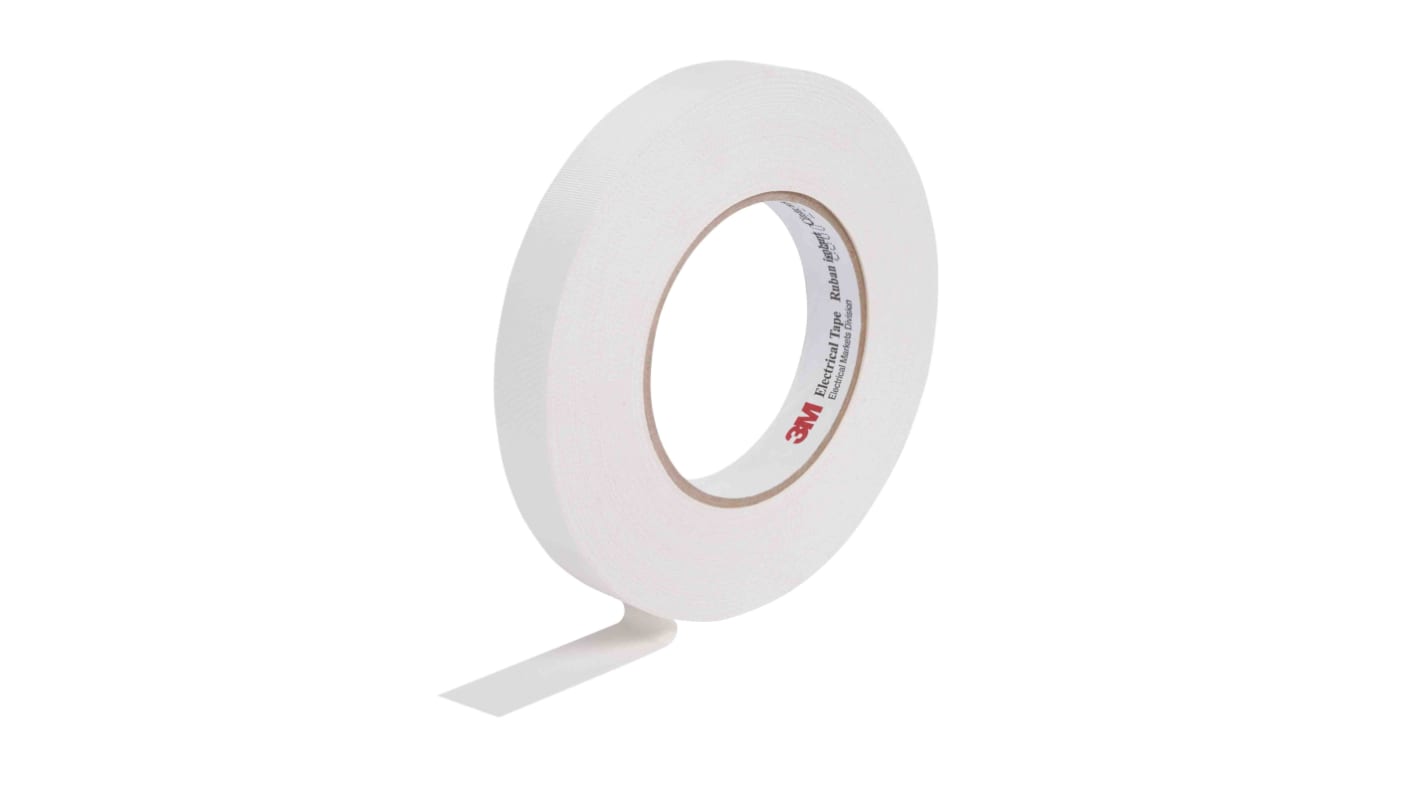 T2725 | 3M Scotch 27 Cloth Tape, 55m x 25mm, White, Glass Finish | RS