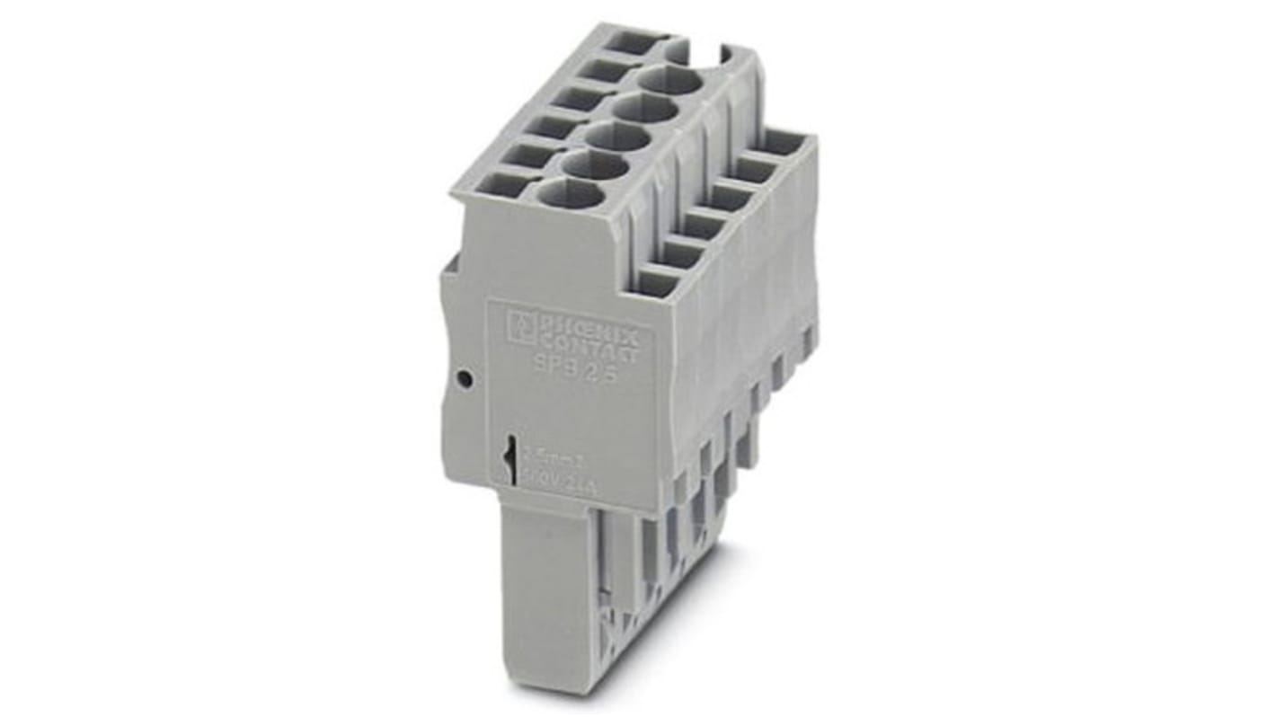 3040151 | Phoenix Contact 6 Way Pluggable Terminal Block, Plug, Spring ...
