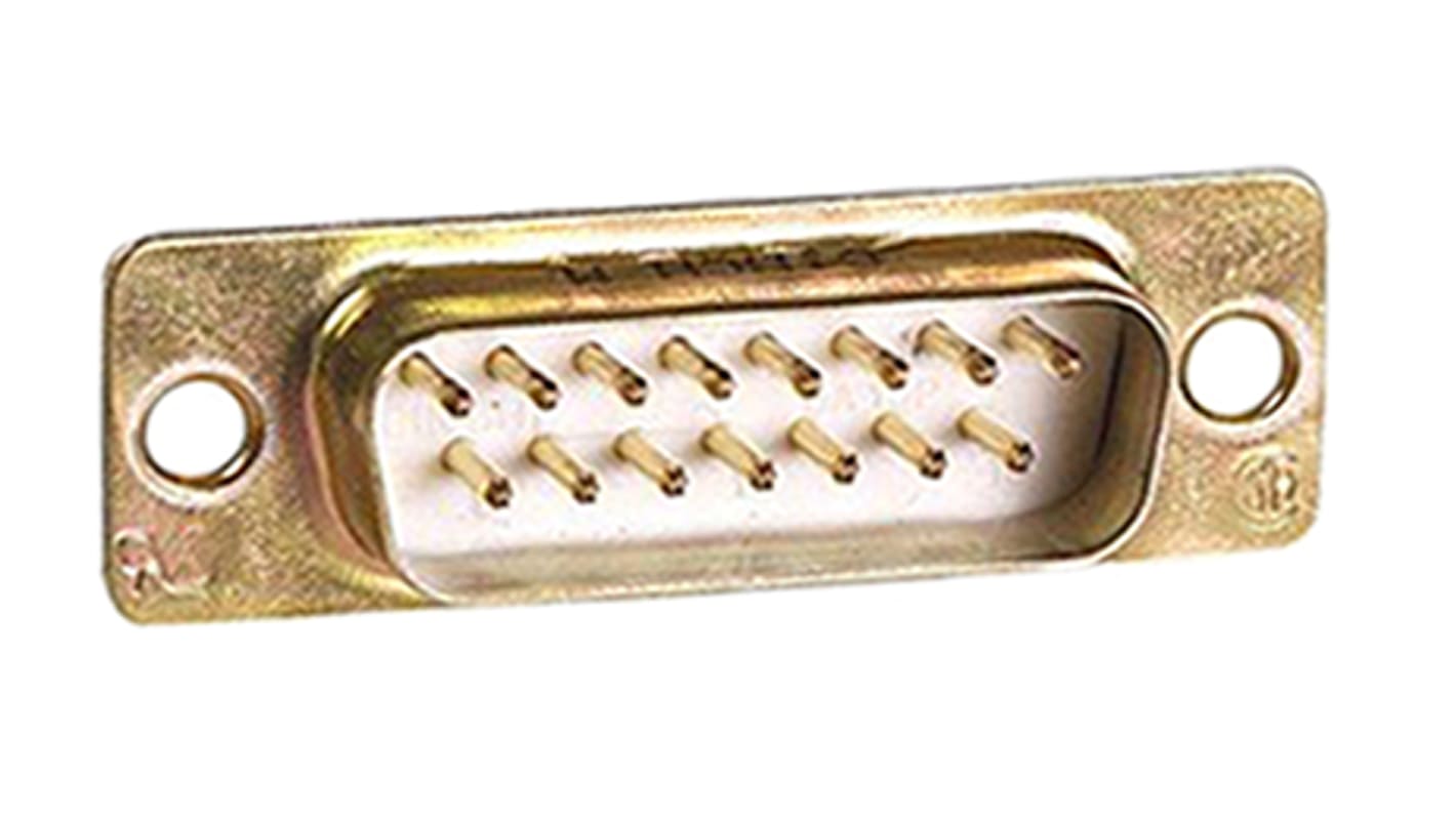 DA15P-II | Cinch D 15 Way Panel Mount D-sub Connector Plug | RS