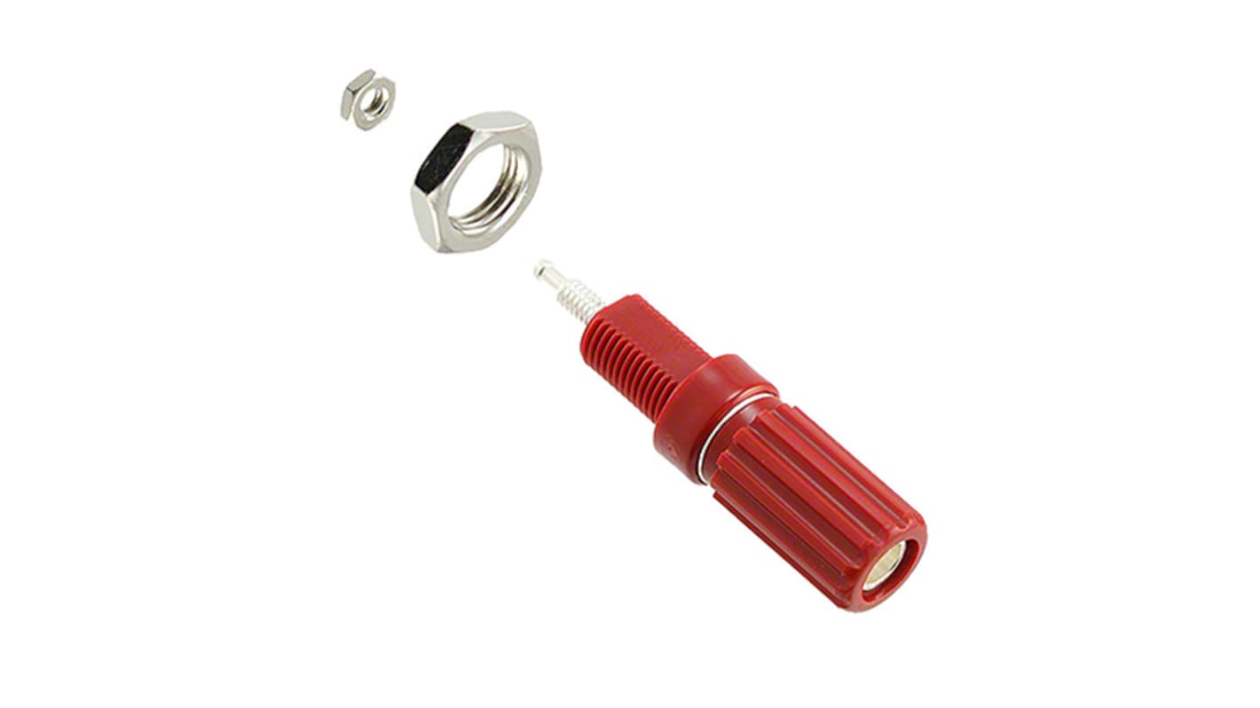111-0102-001 | Cinch Connectors 15A, Red Binding Post With Brass ...