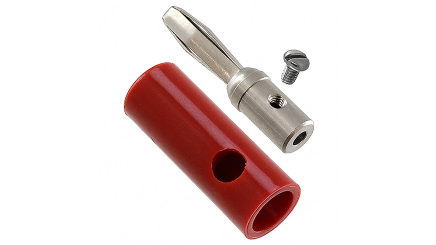 108-1702-101 | Cinch Red Male Banana Plug, 4 mm Connector, Solder ...