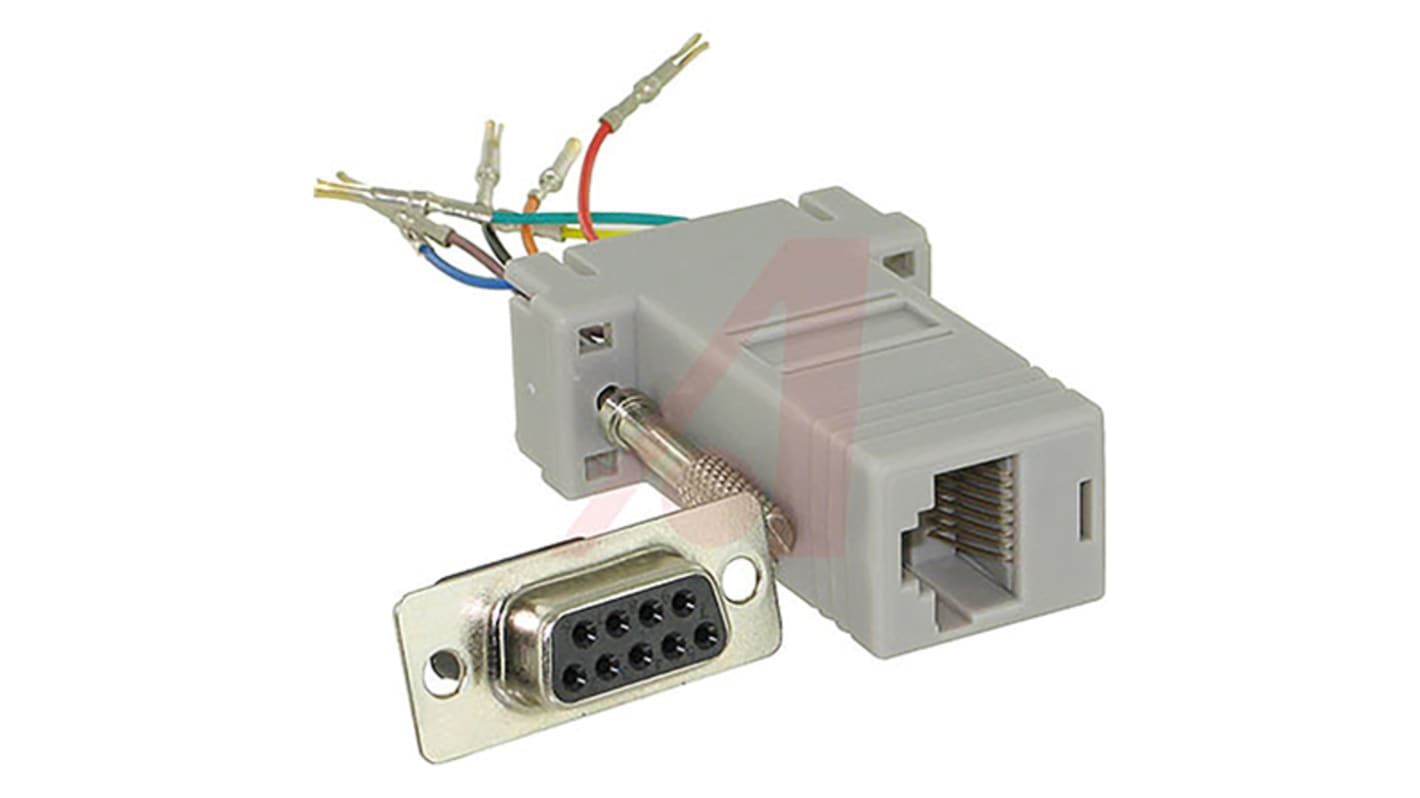 40-9538F | Cinch D Sub Adapter Female 9 Way D-Sub to Female RJ45 | RS