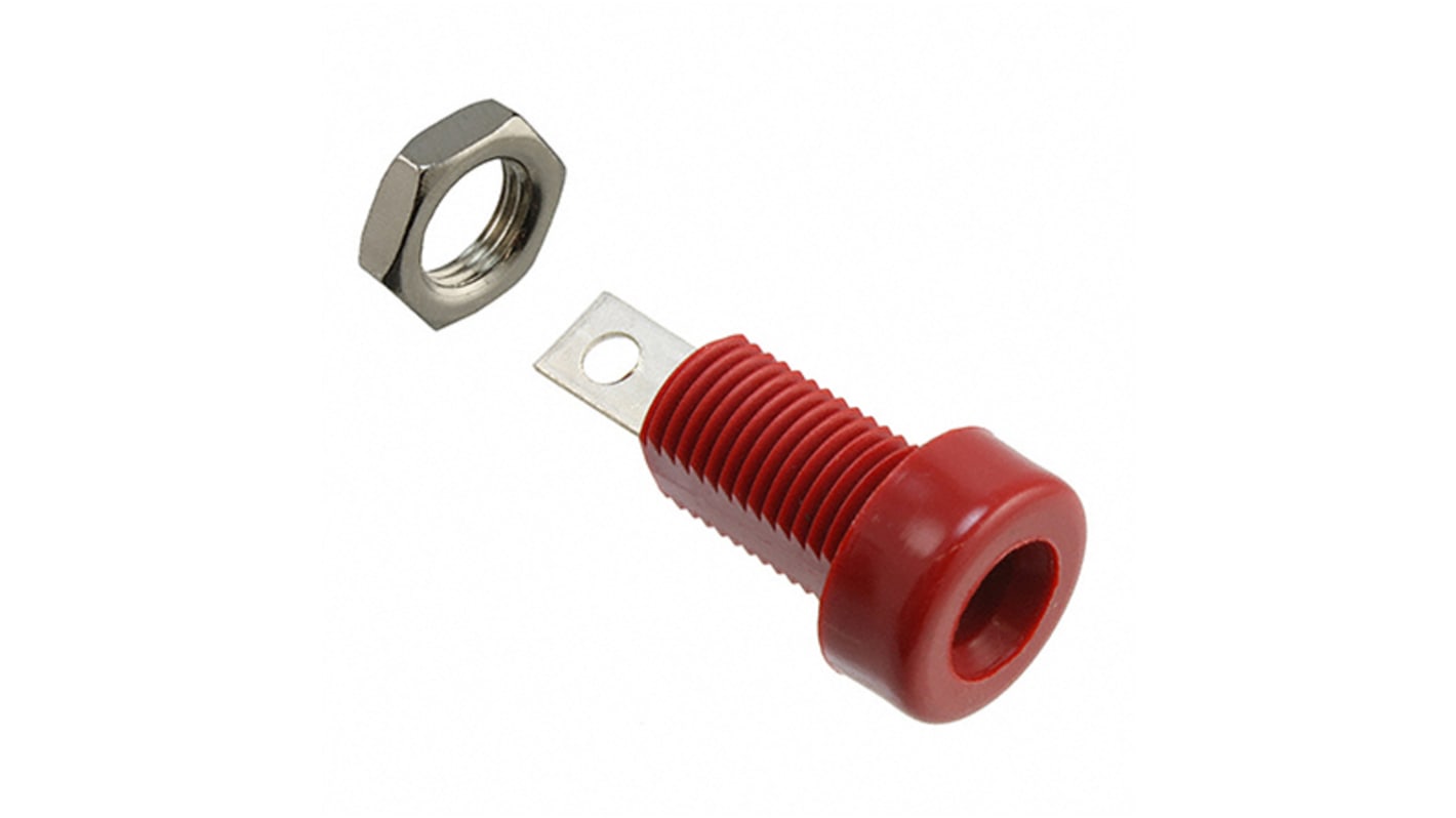 108-0902-001 | Cinch Red Female Banana Socket, 4 mm Connector, Solder ...
