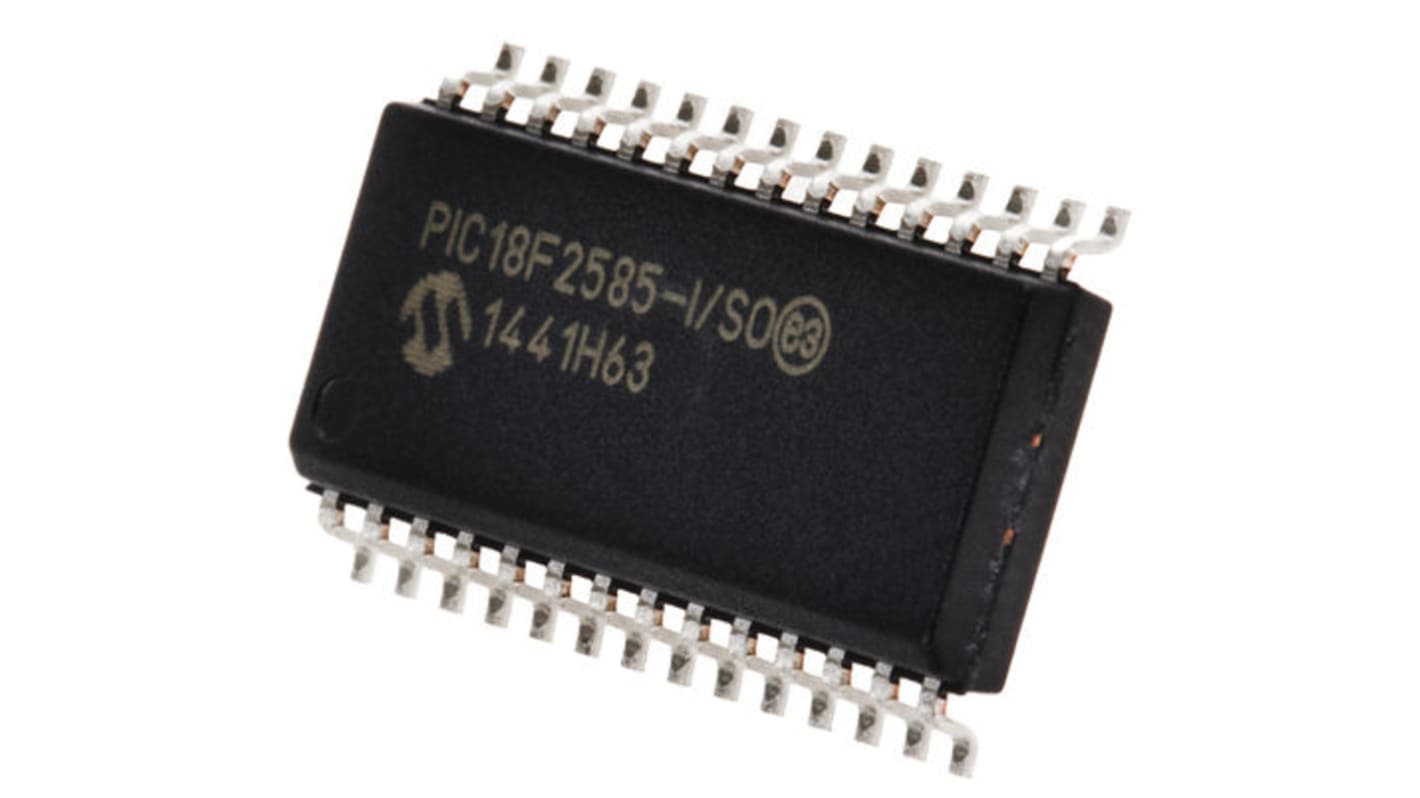 Microchip PIC18F2585-I/SO, 8bit PIC Microcontroller, PIC18F, 40MHz, 1.024 kB, 48 kB Flash, 28 ...