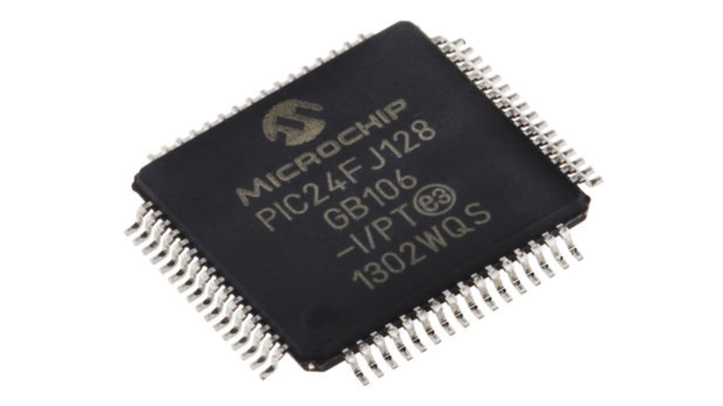 Microchip PIC24FJ128GB106-I/PT, 16bit PIC Microcontroller, PIC24FJ ...