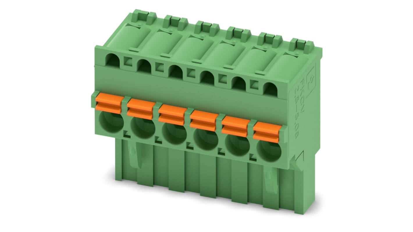 1873993 | Phoenix Contact 5.08mm Pitch 6 Way Pluggable Terminal Block ...