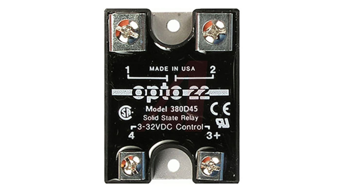 380D45 | Opto 22 Solid State Relay, 45 A Load, Screw Fitting, 380 V ac ...