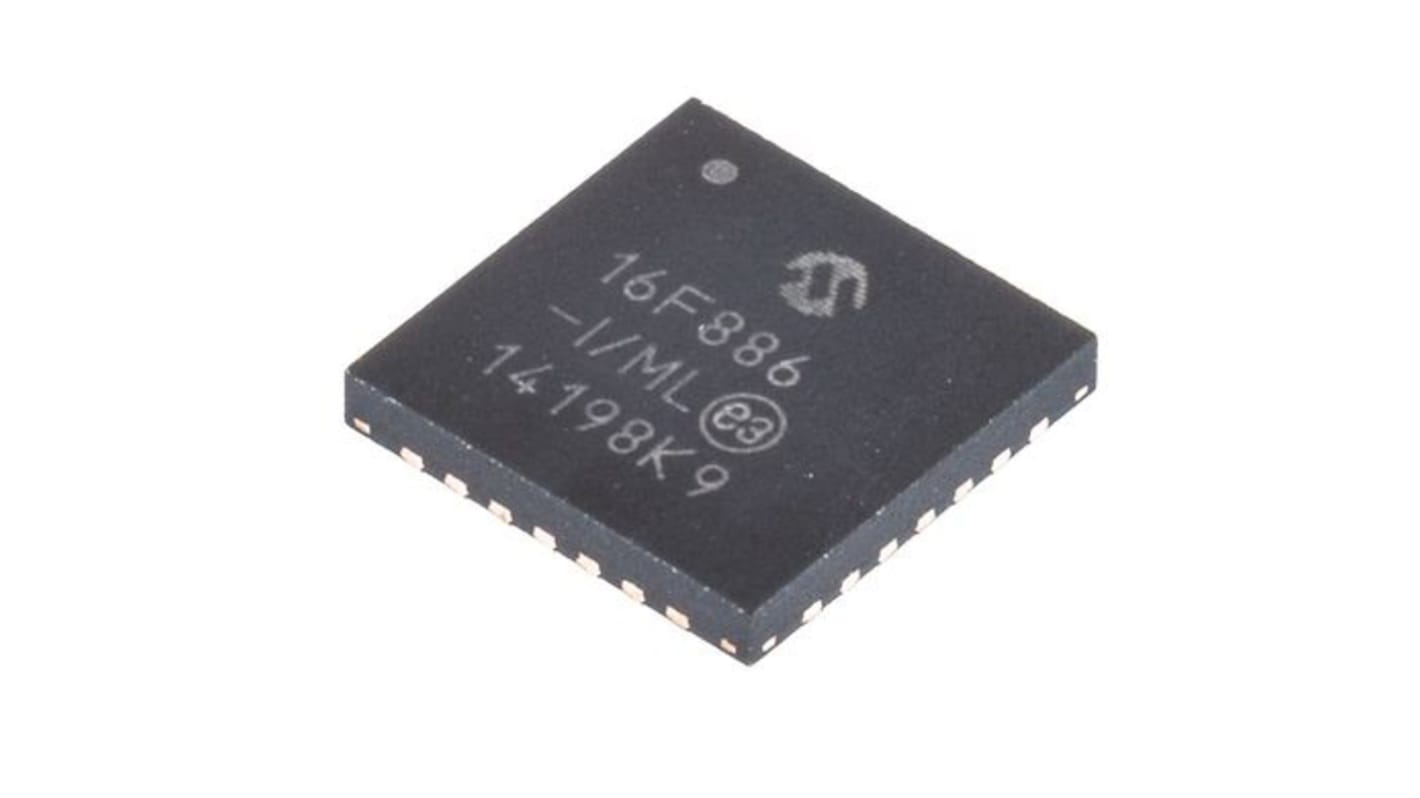 Microchip マイコン, 28-Pin QFN PIC16F886-I/ML | RS
