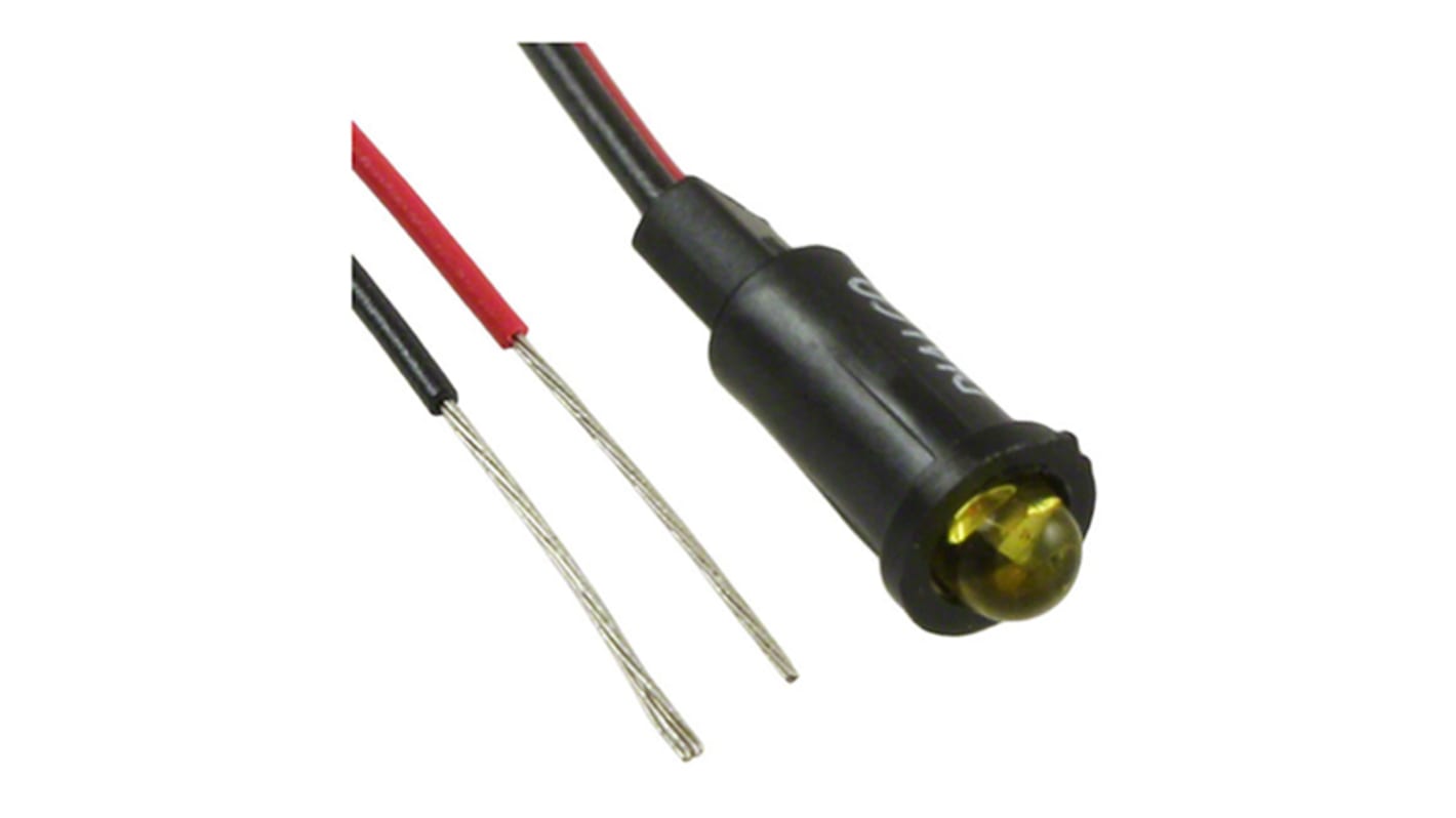 558-1601-007F | Dialight Yellow Indicator, 2.1V, 4mm Mounting Hole Size ...
