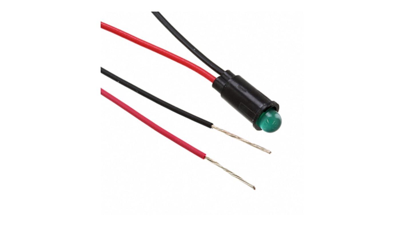 559-0202-003F | Voyant LED lumineux Vert Dialight, dia. 6.4mm, 5V c.c. | RS