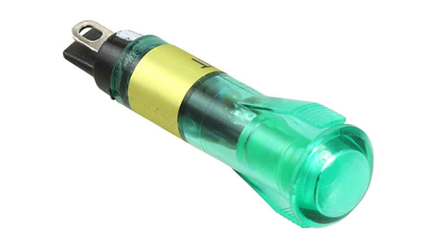 608-1232-230F | Dialight Green Panel LED, 12V dc, 8.5mm Mounting Hole ...