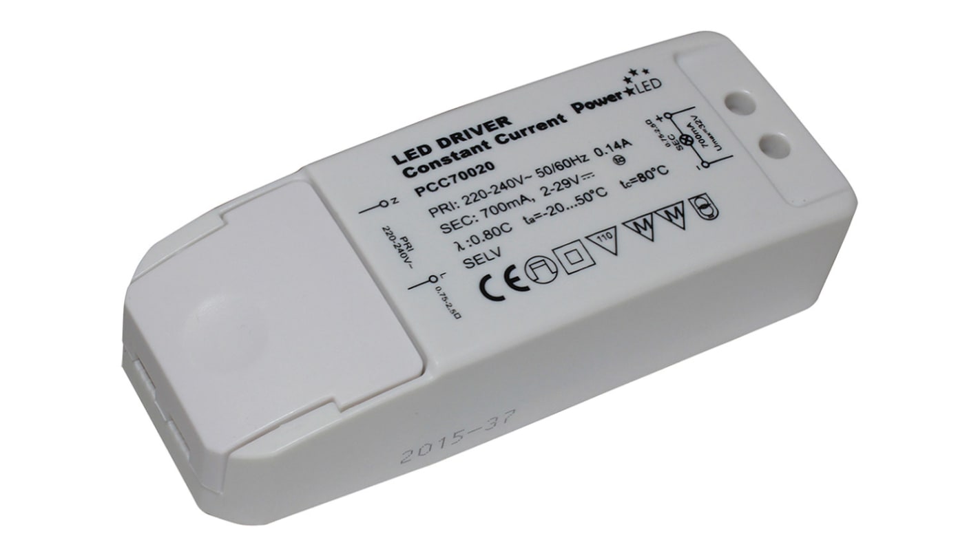 PCC70020 | PowerLED LED Driver, 2 → 29V Output, 17W Output, 700mA ...